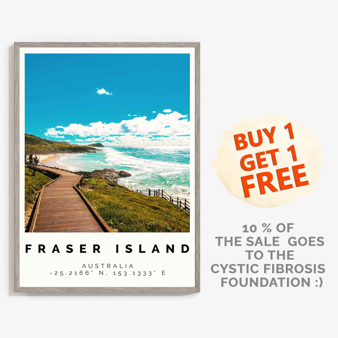 Fraser Island Poster Colorful Print Fraser Island Wall Art - Etsy