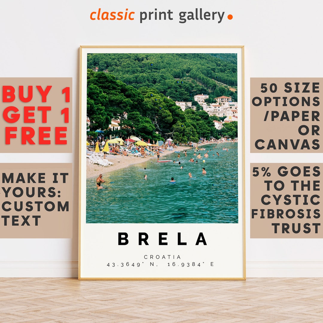 Brela Print Colorful Poster|brela Wall Art|brela Travel Poster Gift ...