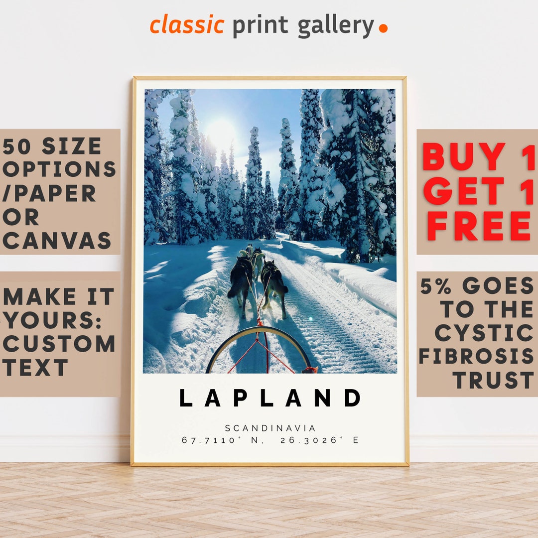 Lapland Poster Colorful Print, Lapland Wall Art, Lapland Photo Decor ...