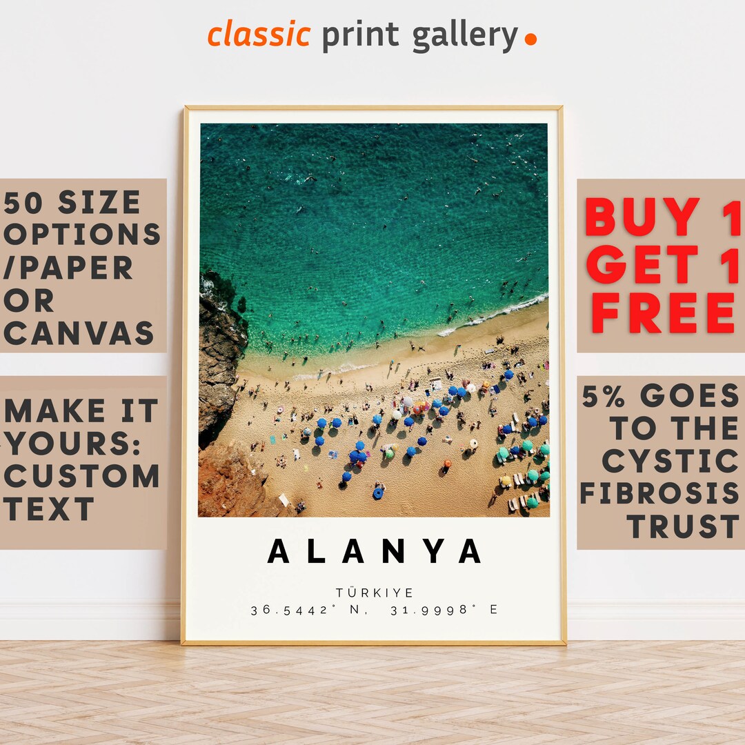 Alanya Poster Colorful Print, Alanya Wall Art, Alanya Photo Decor ...