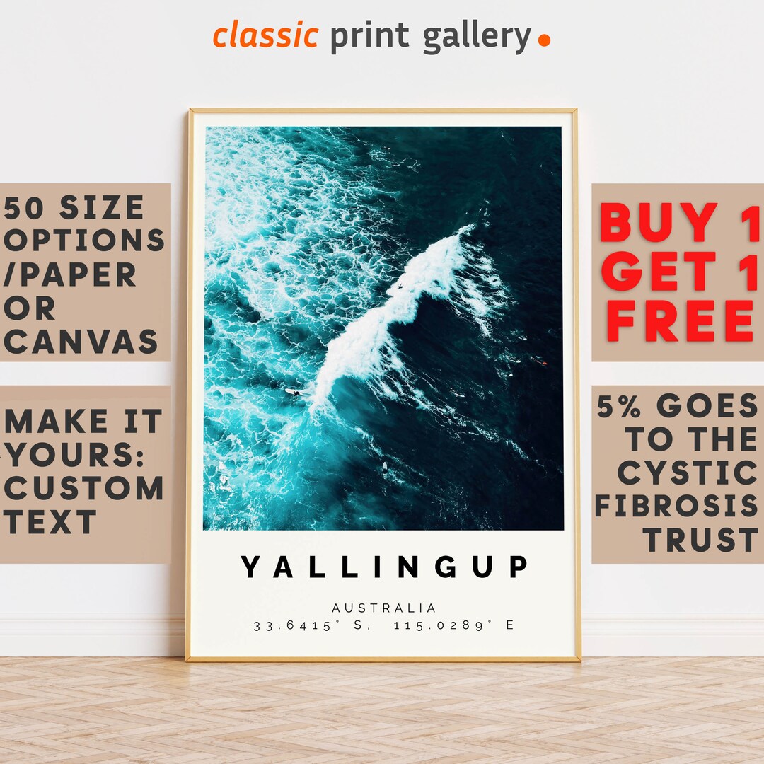 Yallingup Poster Colorful Print, Yallingup Wall Art, Yallingup Photo Decor,western Australia ...
