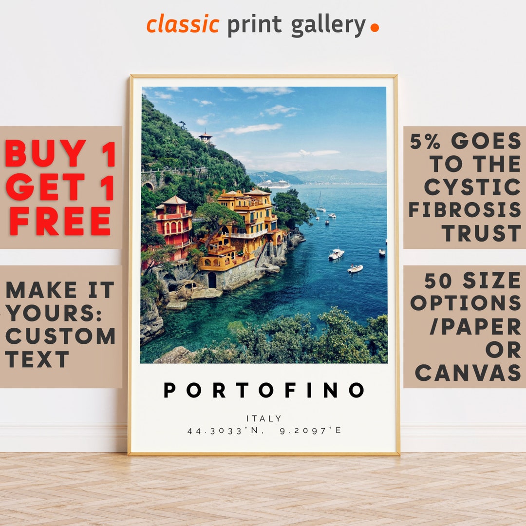 Portofino Print,portofino Wall Art,portofino Colorful Poster ...