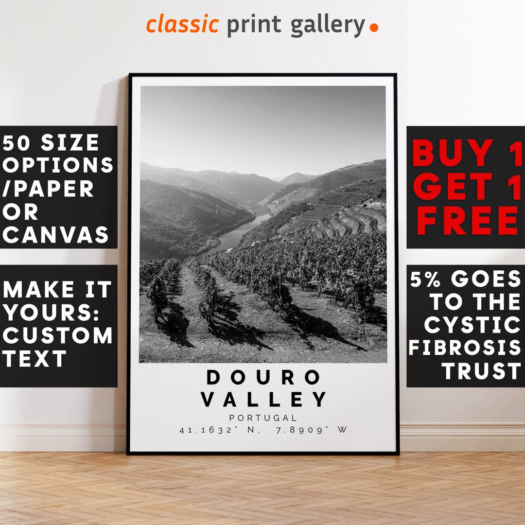 Douro Valley Poster Black and White Print Douro Valley Wall - Etsy.de