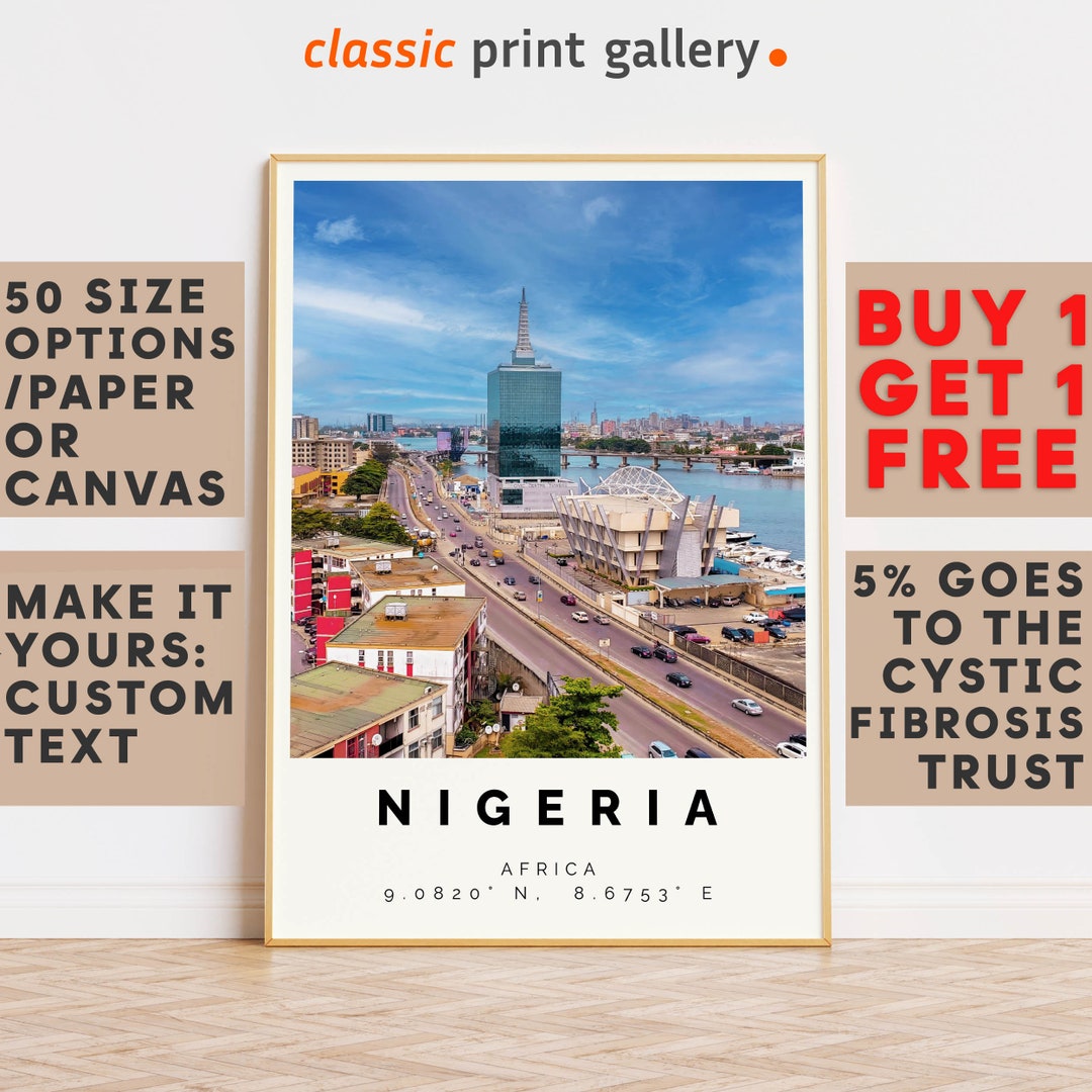 Nigeria Poster Colorful Print, Nigeria Wall Art, Nigeria Photo Decor ...