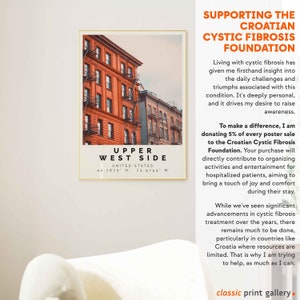 Upper West Side Poster Colorful Print, Upper West Side Wall Art, Upper ...