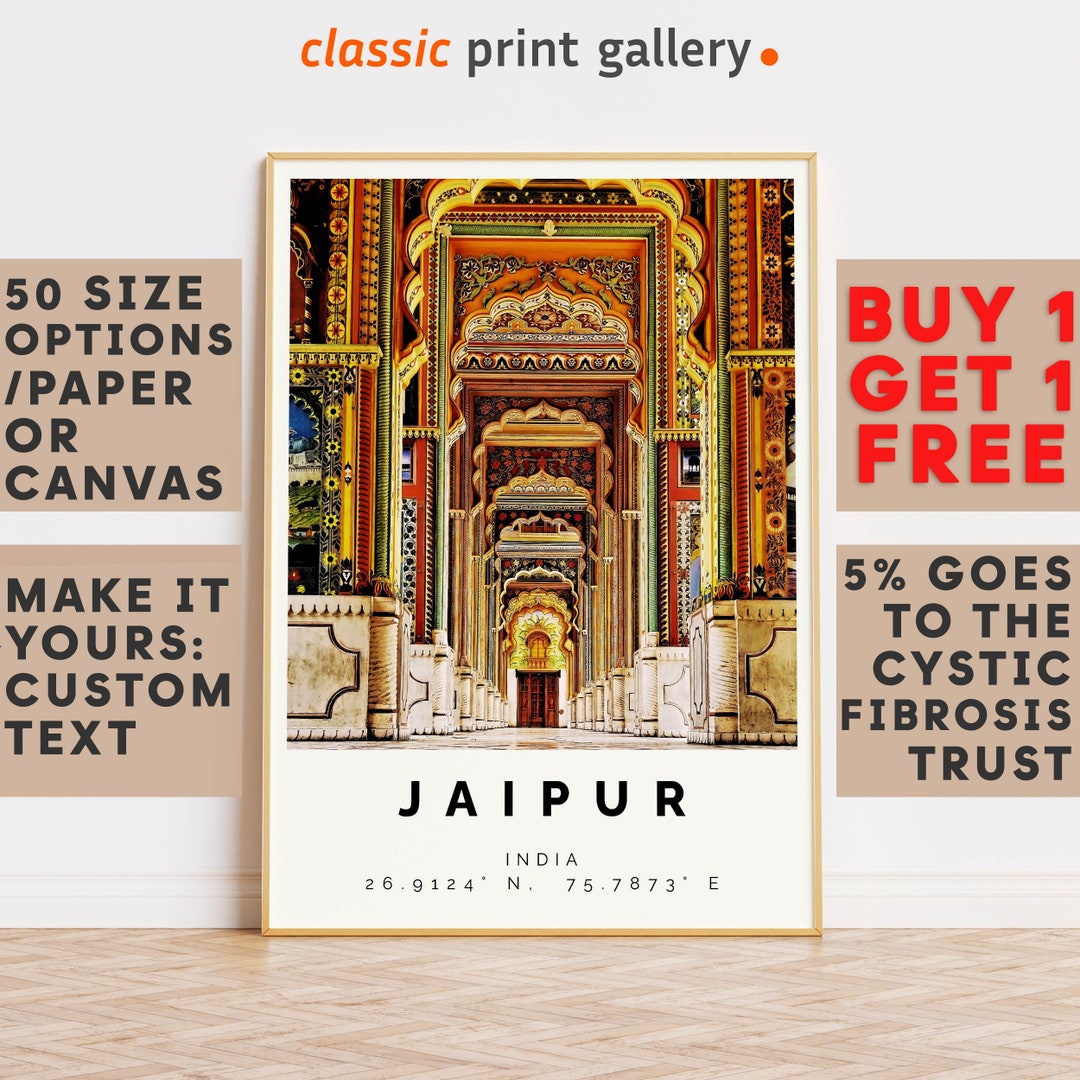 Jaipur Poster Colorful Print, Jaipur Wall Art, Jaipur Photo Decor ...