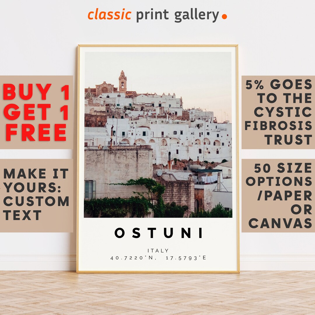 Ostuni Print,ostuni Wall Art,ostuni Colorful Poster,personalized ...