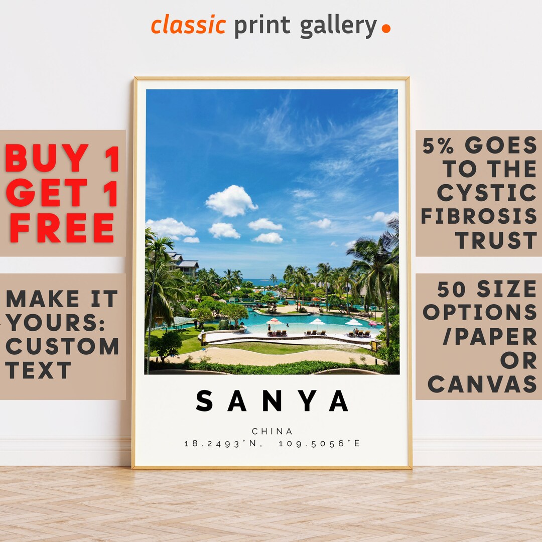 Sanya Print,sanya Wall Art,sanya Colorful Poster,personalized Birthday ...