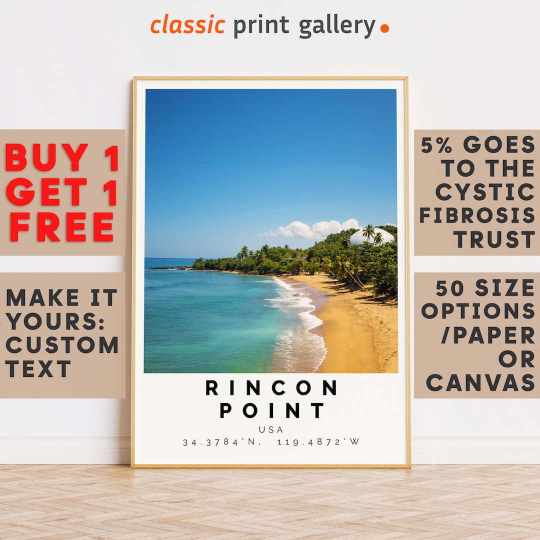 Surfing Print,rincon Point Print,rincon Point Wall Art,rincon Point ...