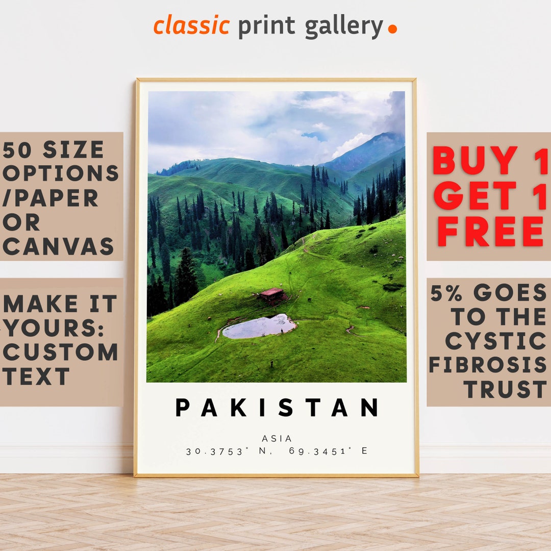 Pakistan Poster Colorful Print, Pakistan Wall Art, Pakistan Photo Decor ...