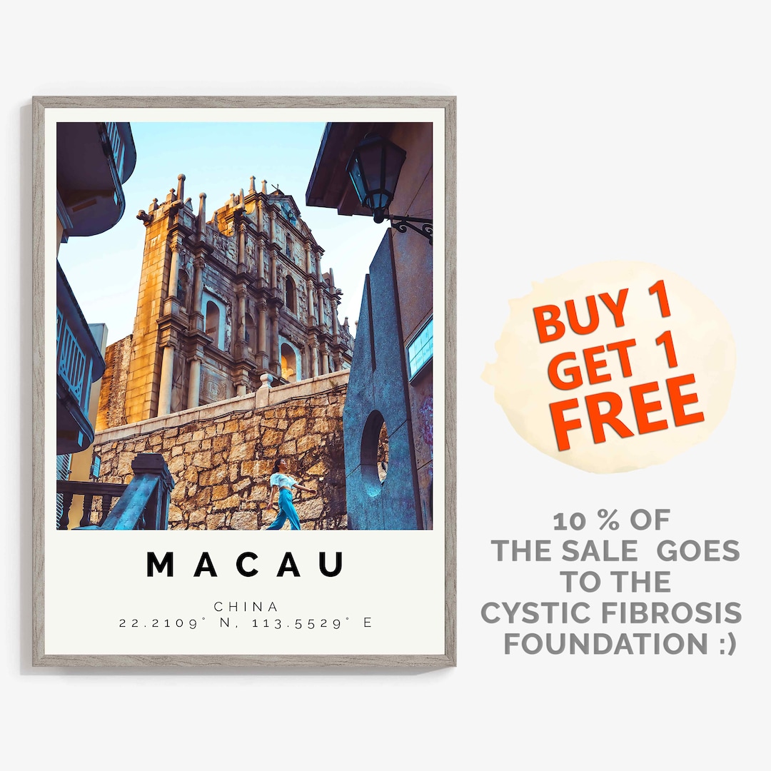 Macau Poster Colorful Print Macau Wall Art Macau Photo - Etsy
