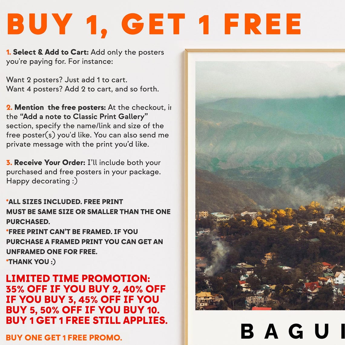 Baguio Poster Colorful Print, Baguio Wall Art, Baguio Photo Decor ...