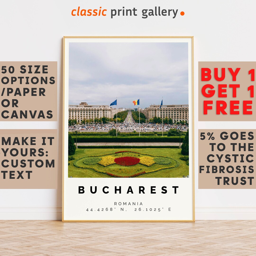 Bucharest Poster Colorful Print, Bucharest Wall Art, Bucharest Photo ...
