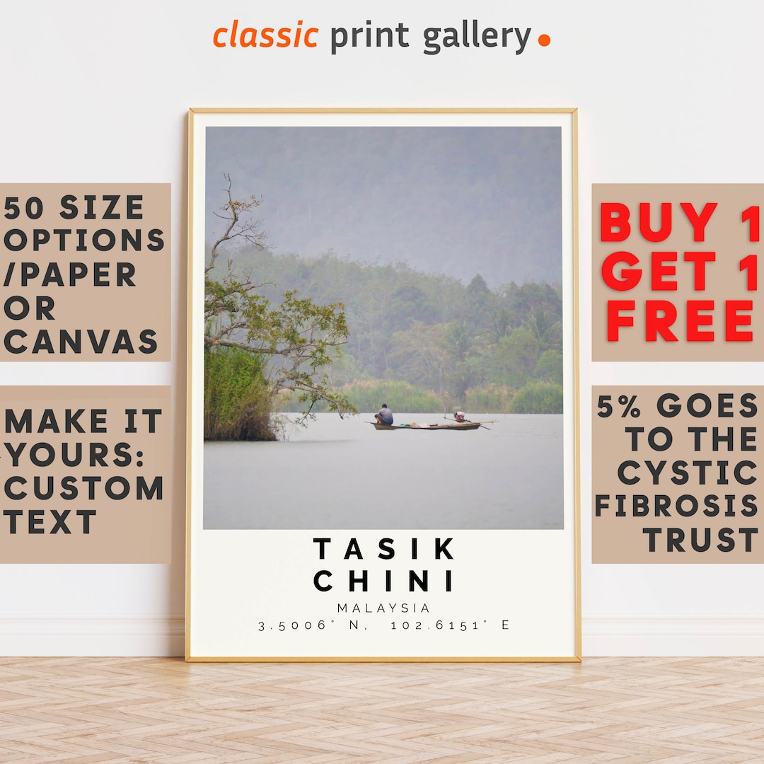 Tasik Chini Poster Colorful Print, Tasik Chini Wall Art, Tasik Chini ...