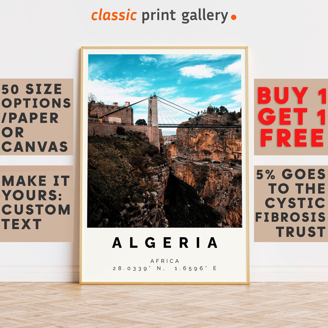Algeria Poster Colorful Print, Algeria Wall Art, Algeria Photo Decor ...