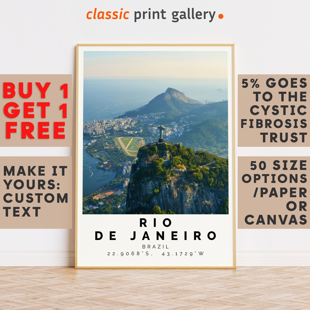 Rio De Janeiro Print,rio De Janeiro Wall Art,rio De Janeiro Colorful ...