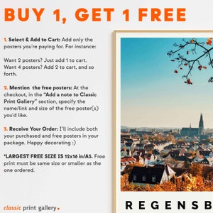 Regensburg Poster Colorful Print, Regensburg Wall Art, Regensburg Photo ...