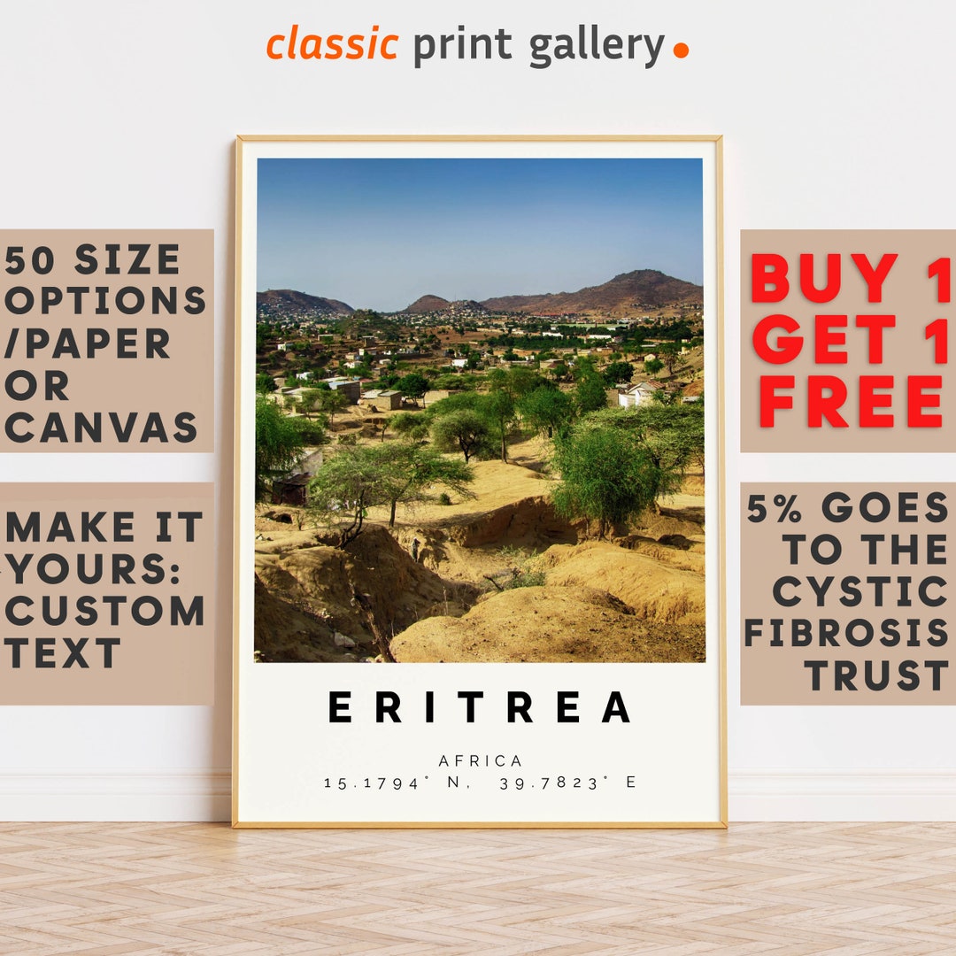 Eritrea Poster Colorful Print, Eritrea Wall Art, Eritrea Photo Decor ...