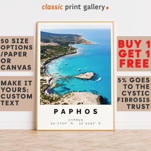 Paphos Poster Colorful Print, Paphos Wall Art, Paphos Photo Decor ...