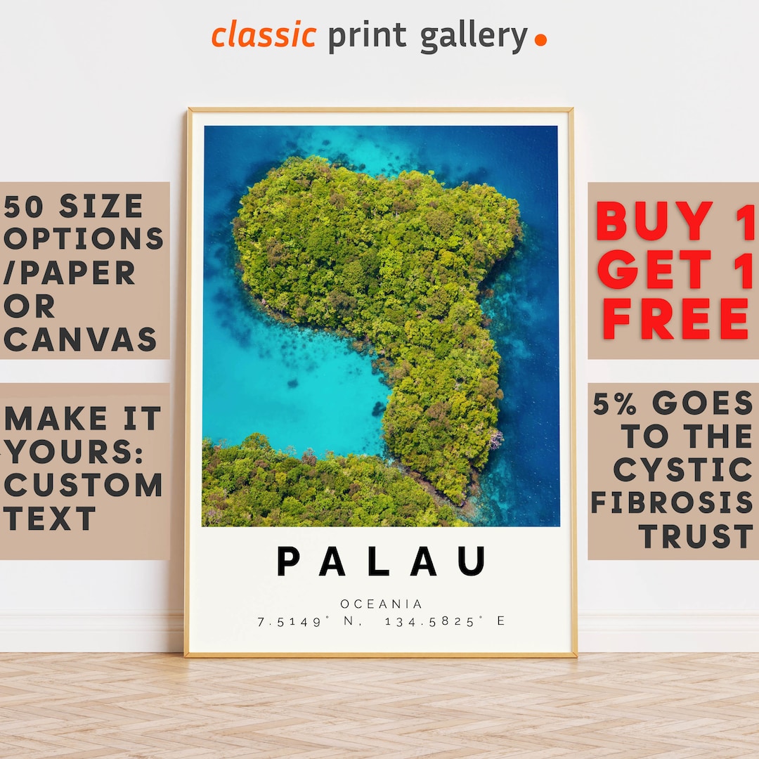 Palau Poster Colorful Print, Palau Wall Art, Palau Photo Decor, Palau ...