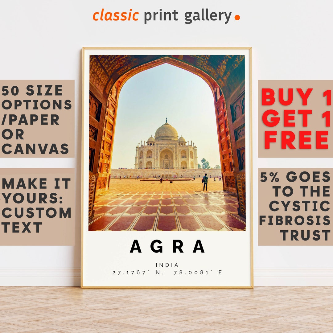 Agra Poster Colorful Print, Agra Wall Art, Agra Photo Decor, Agra Gift ...