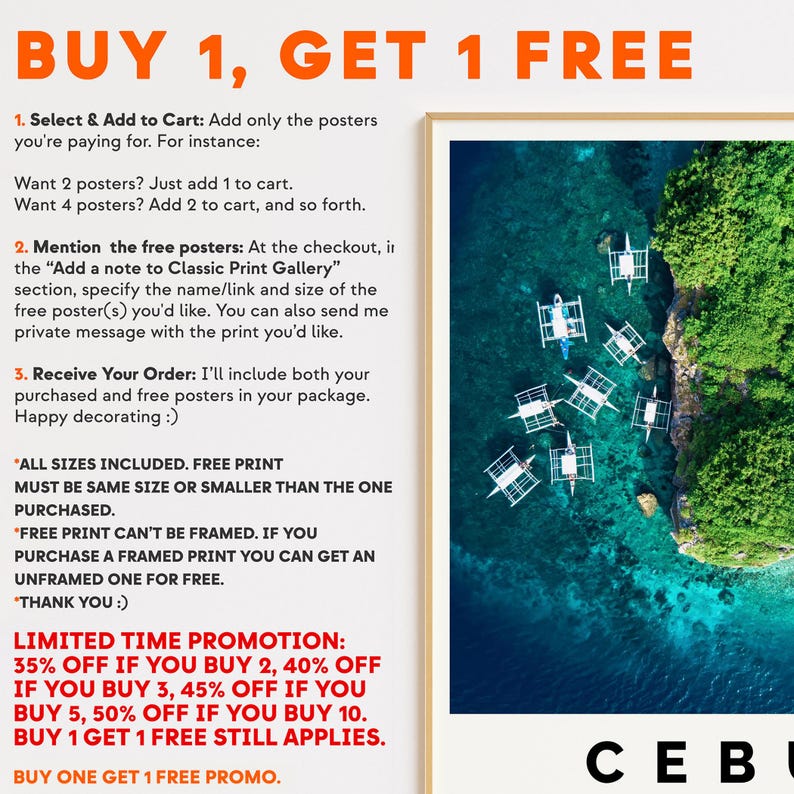 Cebu Poster Colorful Print, Cebu Wall Art, Cebu Photo Decor, Cebu Gift ...