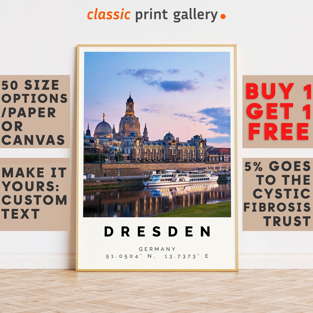 Dresden Poster Colorful Print, Dresden Wall Art, Dresden Photo Decor ...
