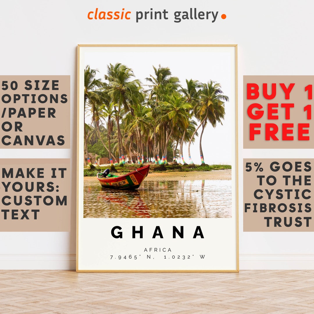 Ghana Poster Colorful Print, Ghana Wall Art, Ghana Photo Decor, Ghana ...