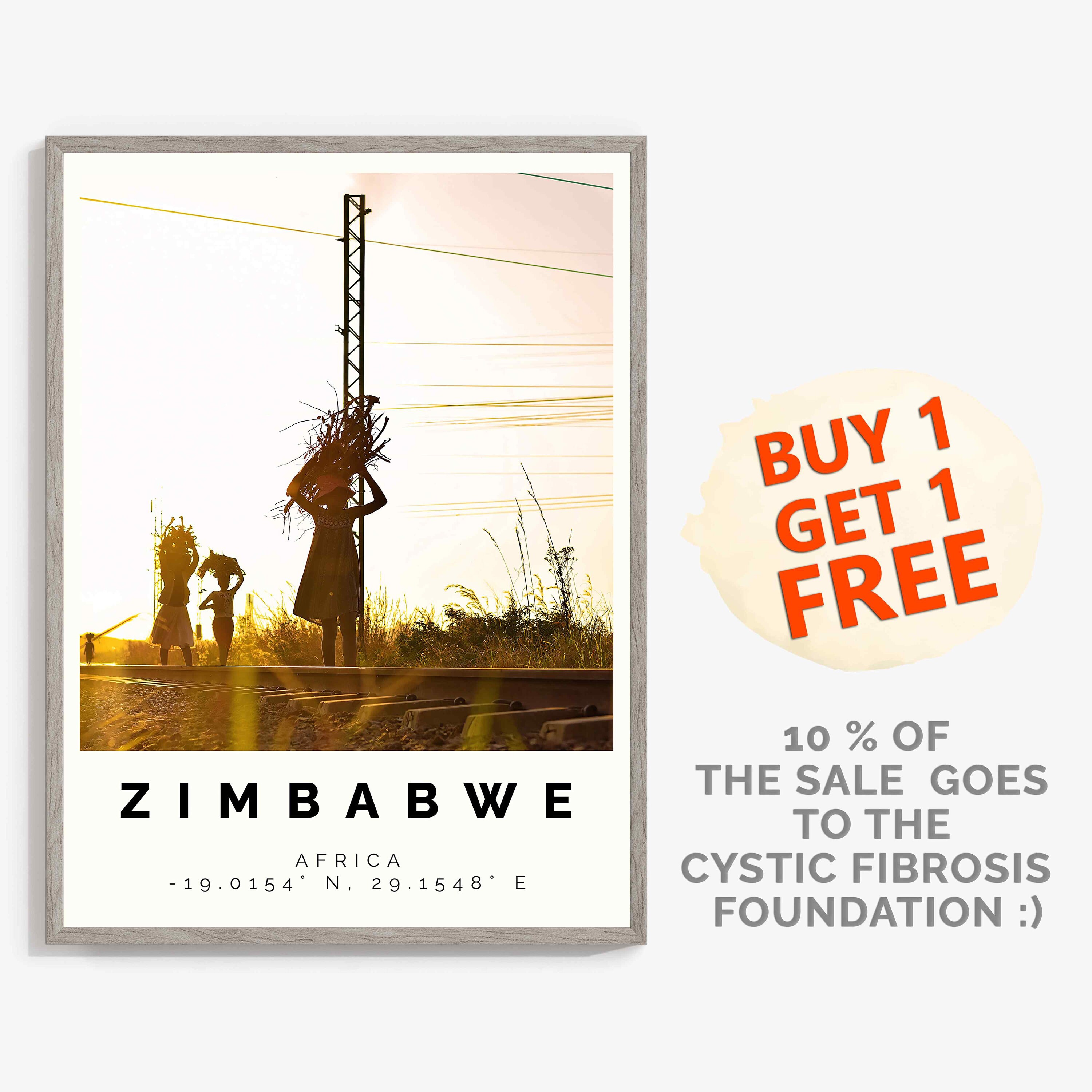 Zimbabwe Poster Colorful Print Zimbabwe Wall Art Zimbabwe - Etsy