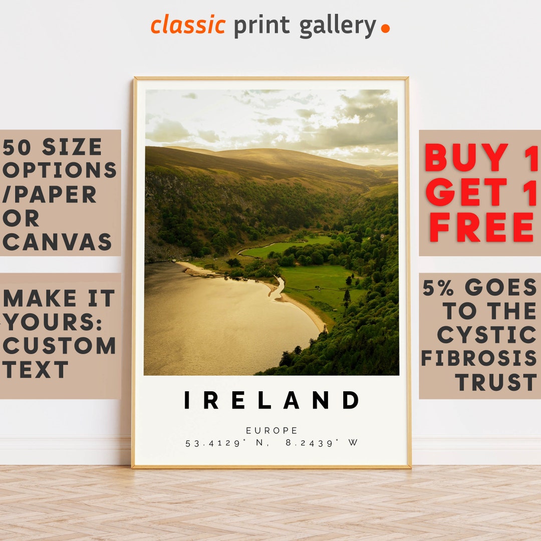 Ireland Poster Colorful Print, Ireland Wall Art, Ireland Photo Decor ...