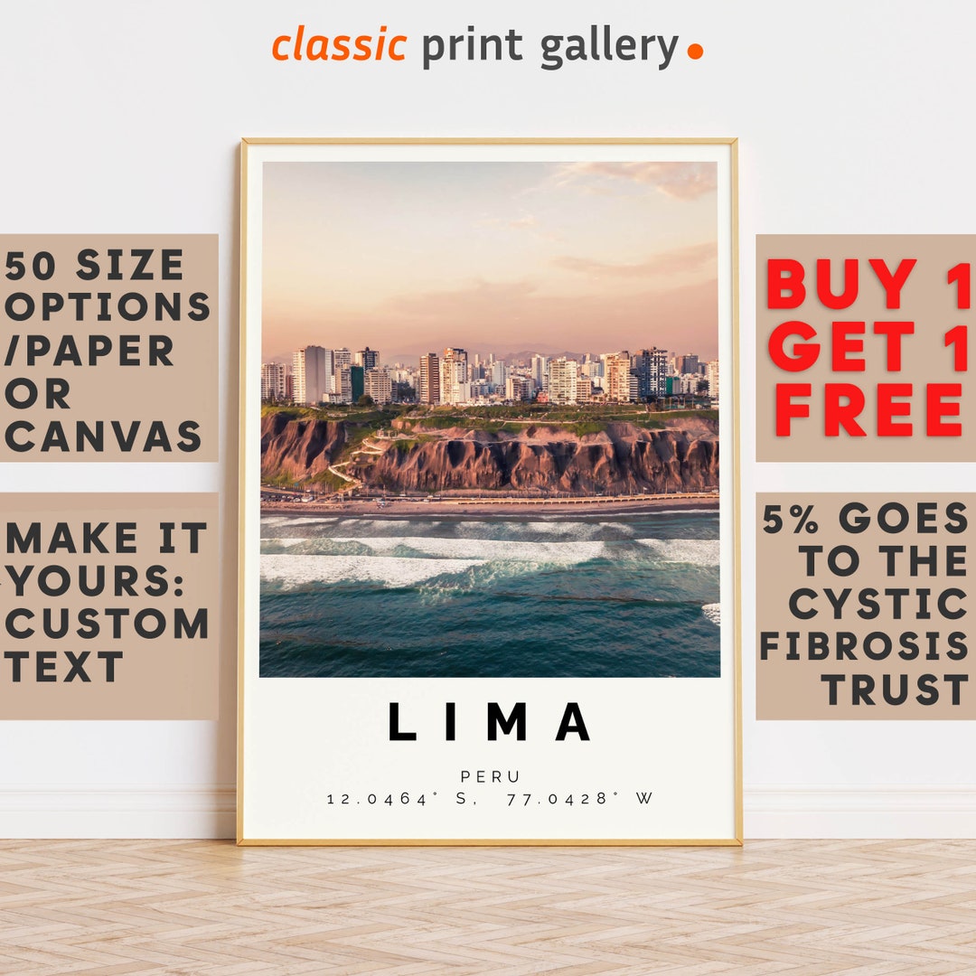Lima Poster Colorful Print, Lima Wall Art, Lima Photo Decor, Lima Gift ...