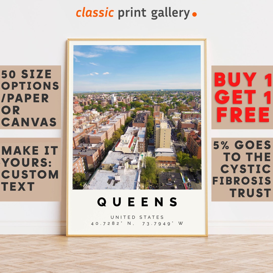 Queens Poster Colorful Print, Queens Wall Art, Queens Photo Decor ...