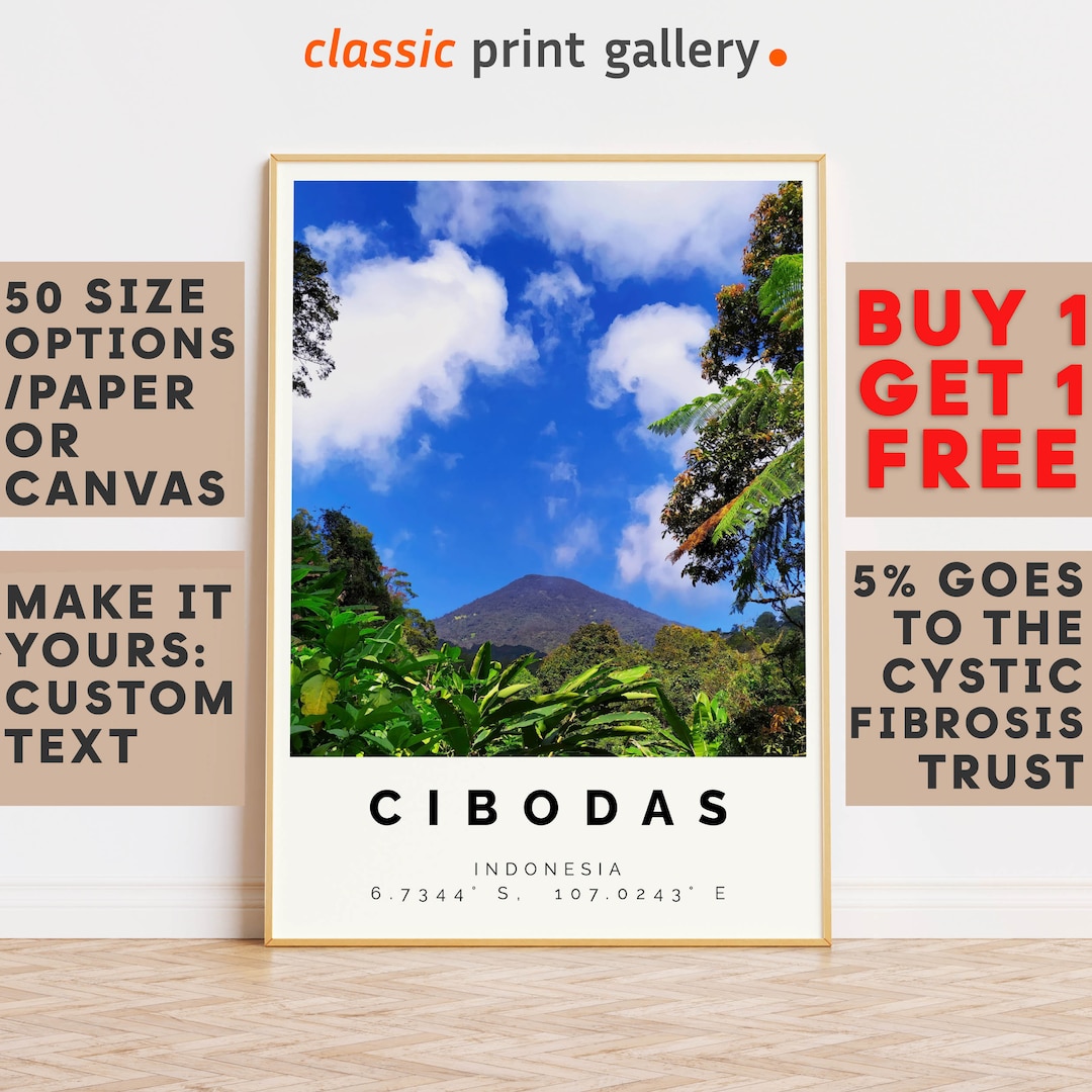 Cibodas Poster Colorful Print, Cibodas Wall Art, Cibodas Photo Decor ...