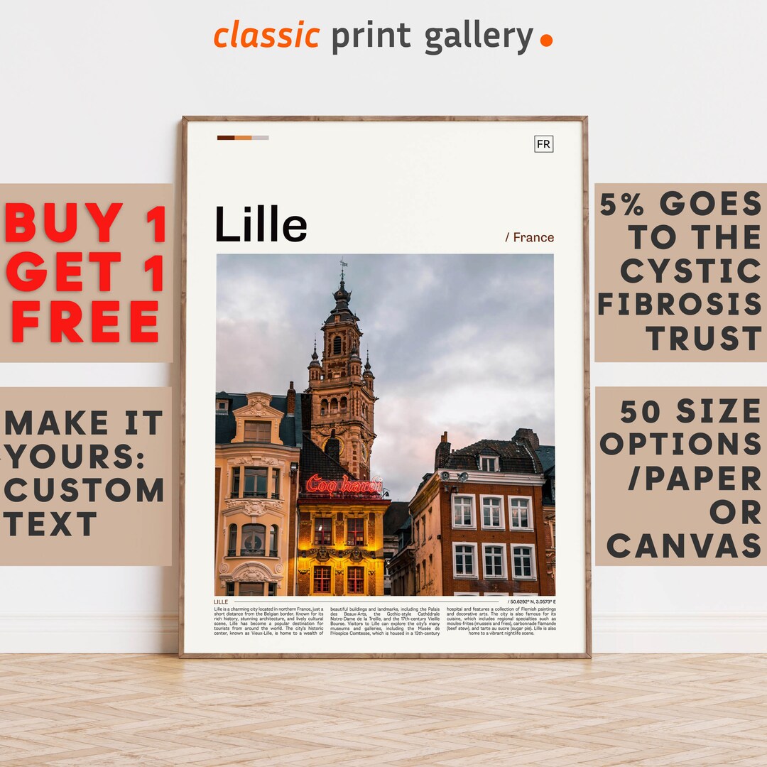 Lille Print Lille Wall Art Lille Color Poster With Text - Etsy