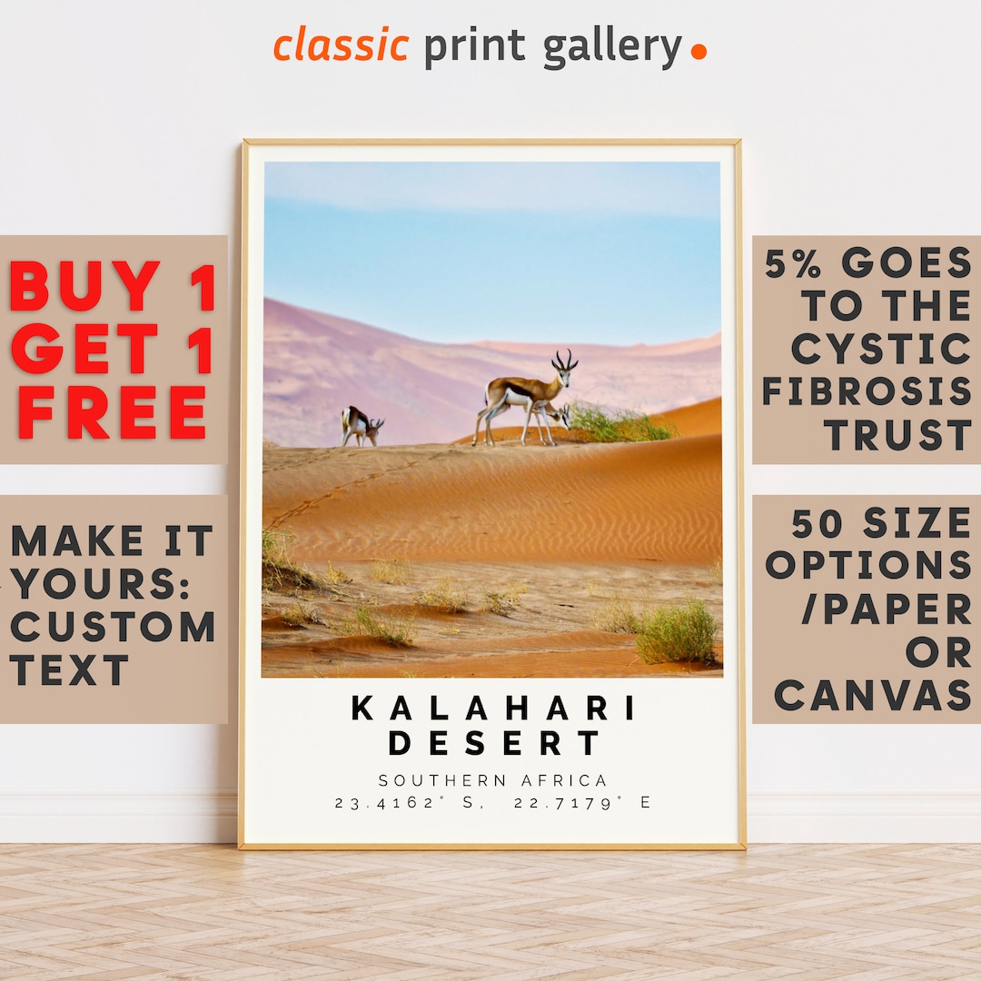 Kalahari Desert Print,kalahari Desert Wall Art,kalahari Desert BW ...