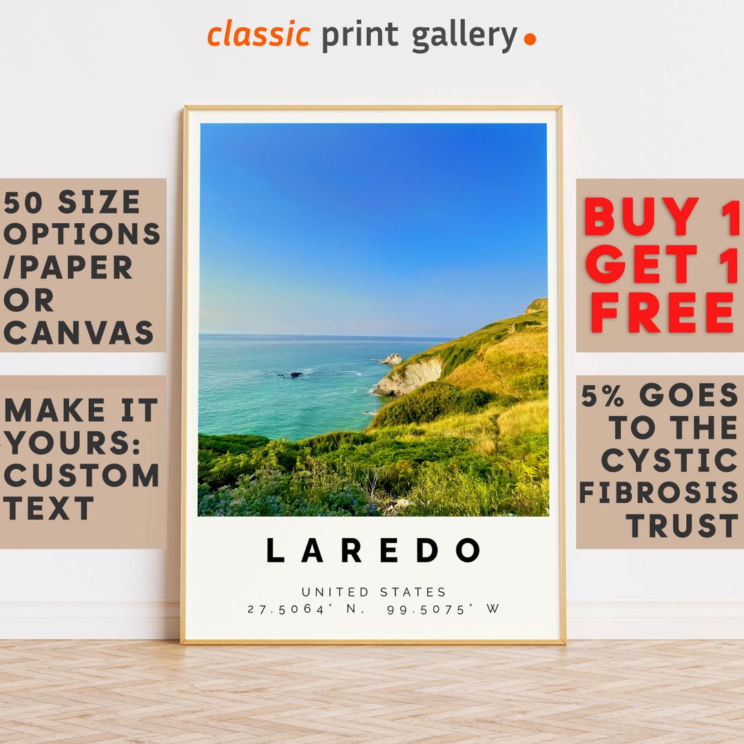 Laredo Poster Colorful Print, Laredo Wall Art, Laredo Photo Decor, Webb ...