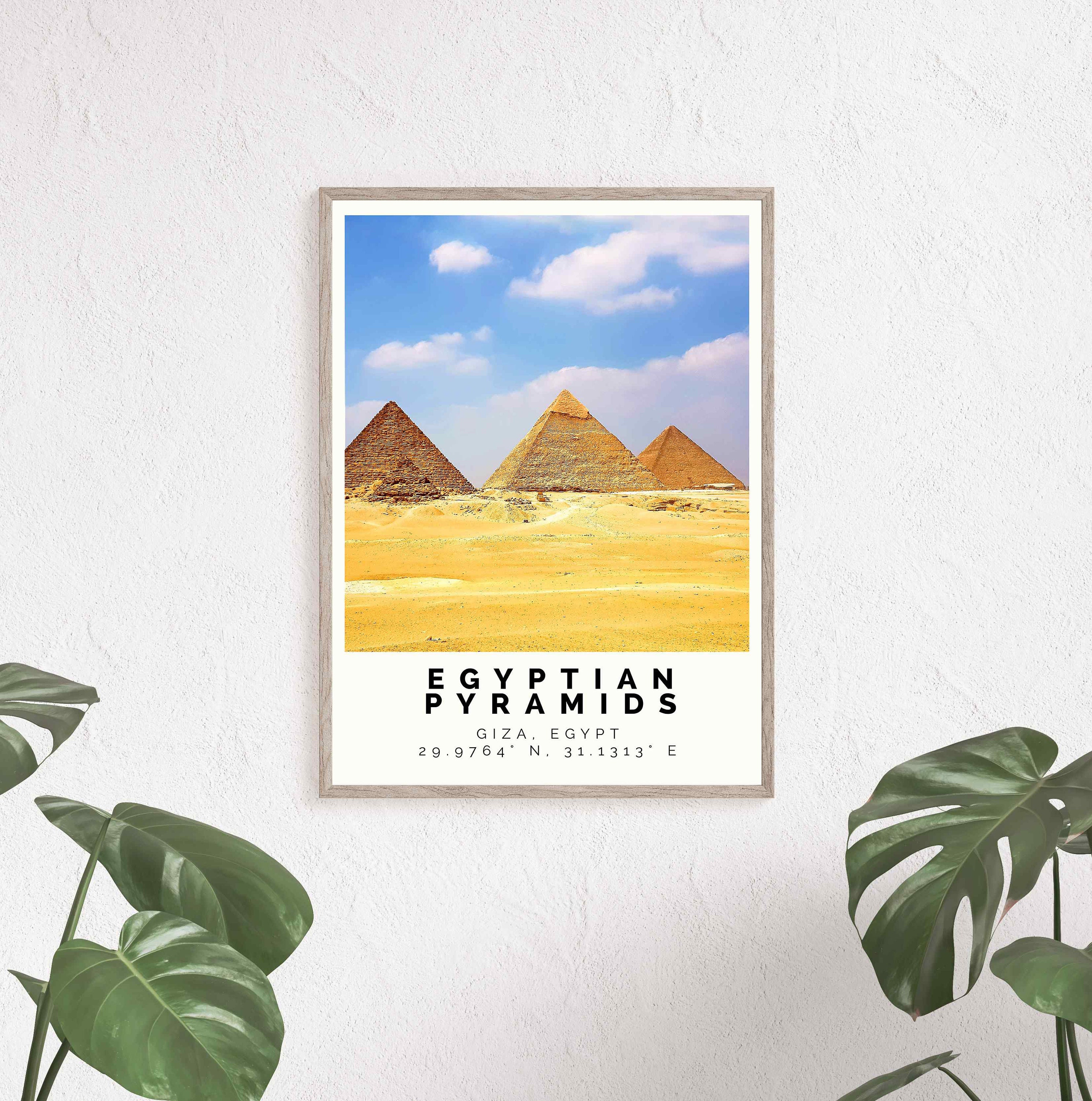 Egyptian Pyramids Poster Colorful Print Egyptian Pyramids - Etsy