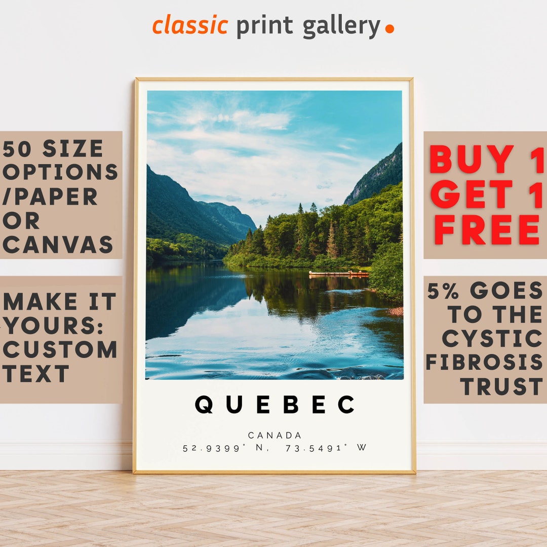 Quebec Poster Colorful Print, Quebec Wall Art, Quebec Photo Decor ...