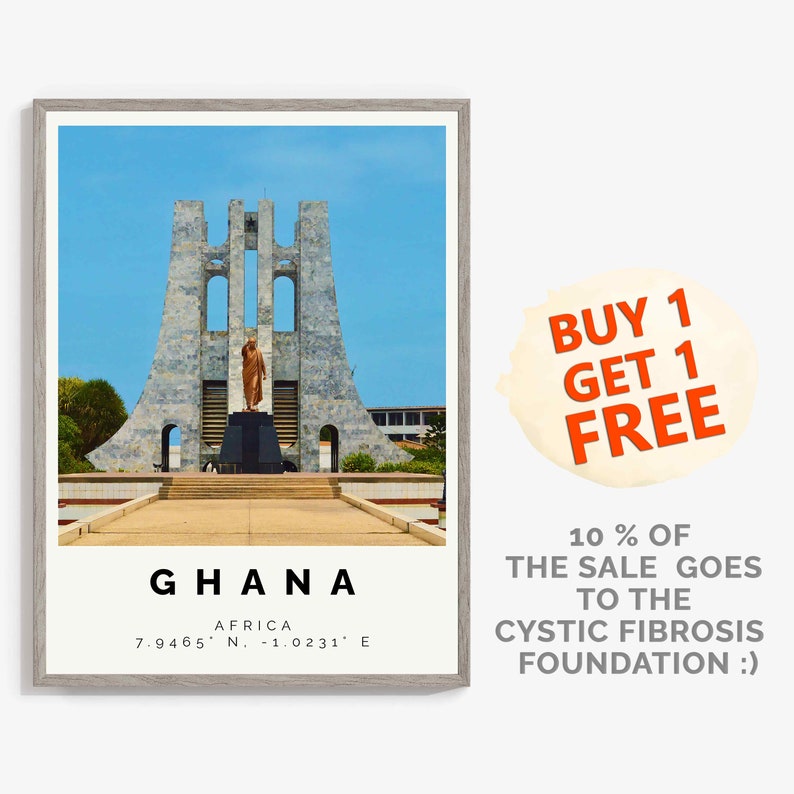 Ghana Poster Colorful Print Ghana Wall Art Ghana Photo - Etsy