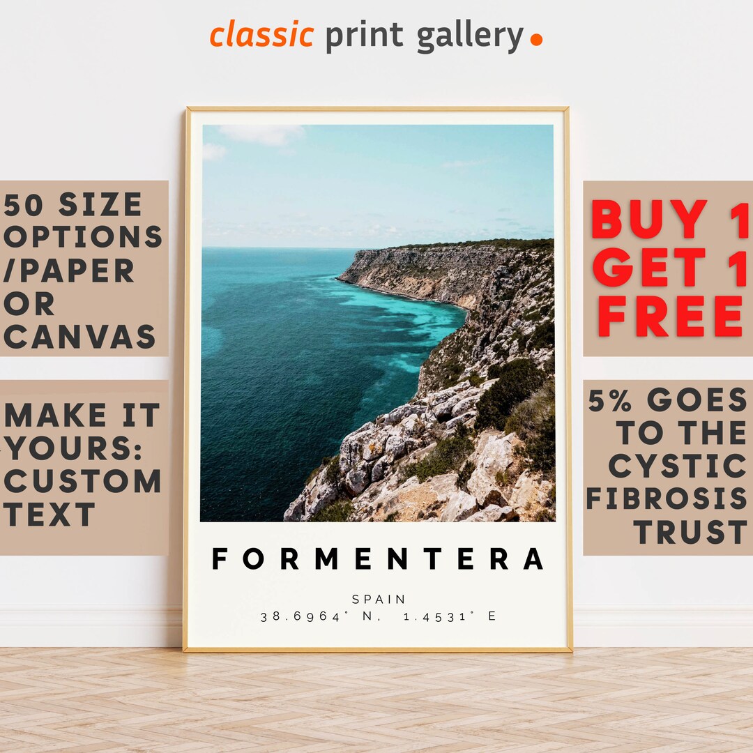 Formentera Poster Colorful Print, Formentera Wall Art, Formentera Photo ...