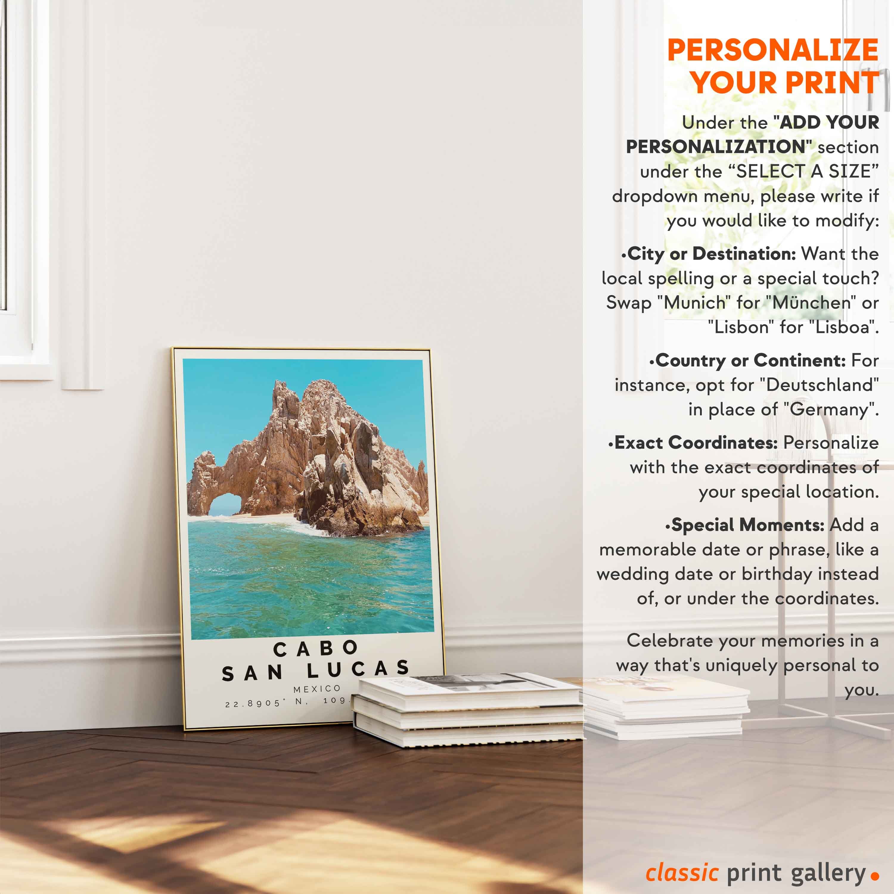 Cabo San Lucas Poster Colorful Print, Cabo San Lucas Wall Art, Cabo San ...