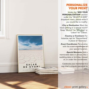 Salar De Uyuni Poster Colorful Print, Salar De Uyuni Wall Art, Salar De ...