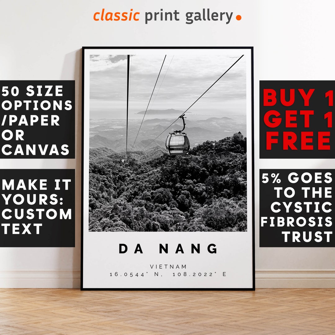 Da Nang Poster, Da Nang Print, Da Nang Black and White Photographic Art ...