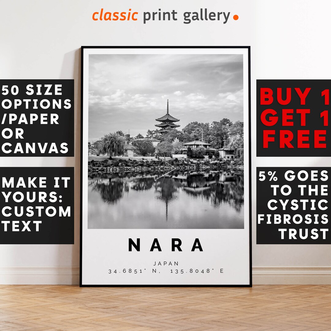 Nara Print Black and White Photo, Nara Wall Art, Nara Travel Poster ...