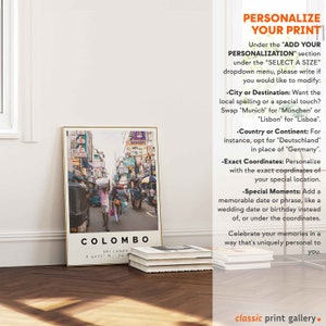 Colombo Poster Colorful Print, Colombo Wall Art, Colombo Photo Decor ...