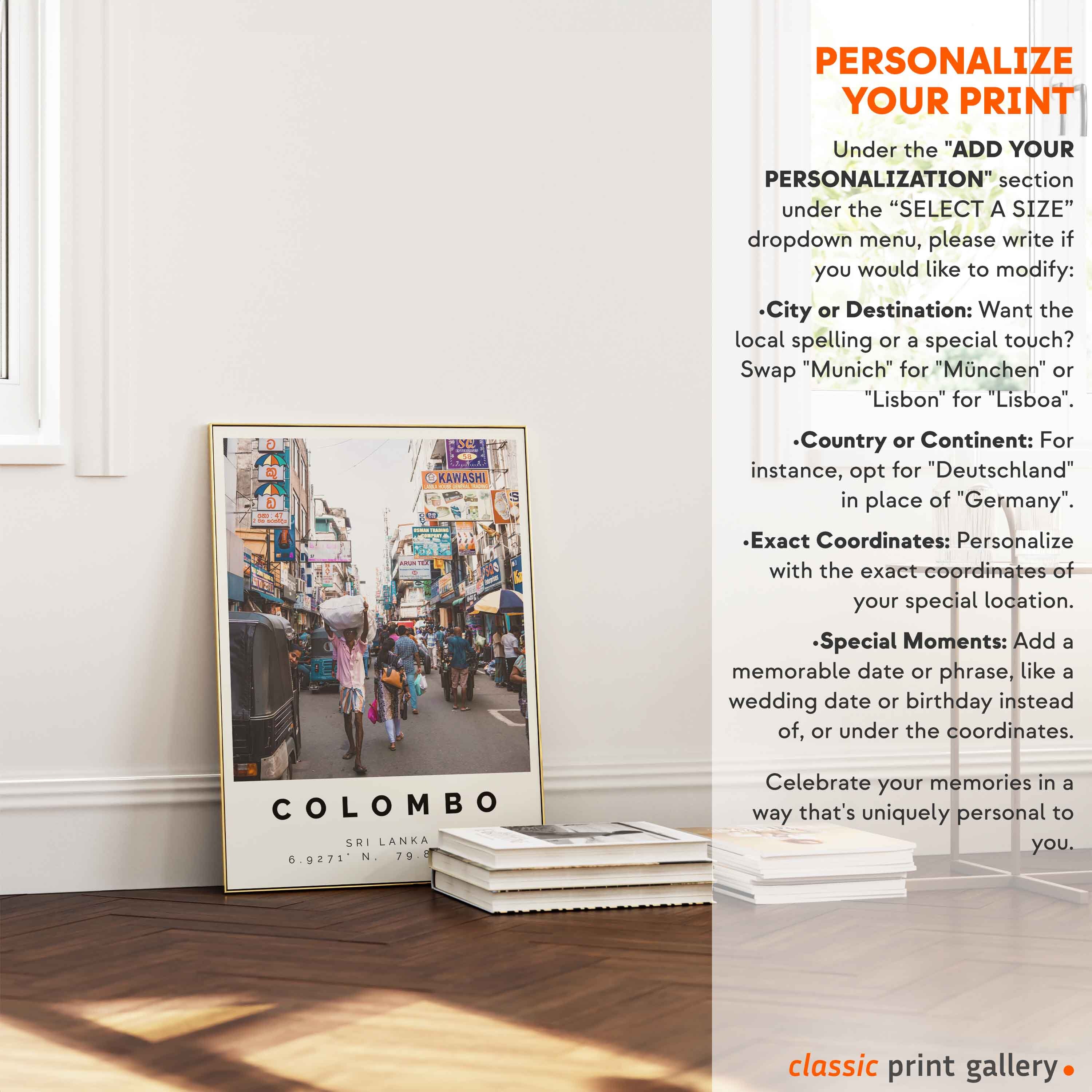 Colombo Poster Colorful Print, Colombo Wall Art, Colombo Photo Decor ...