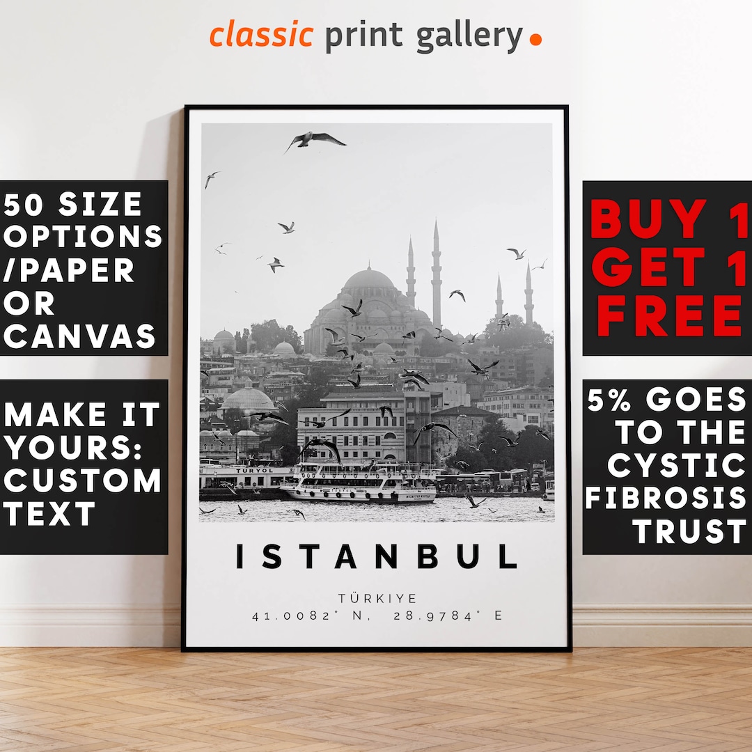 Istanbul Print Black and White Photo, Istanbul Wall Art, Istanbul ...