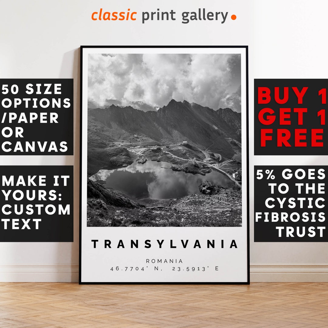 Transylvania Print Black and White Photo, Transylvania Wall Art ...
