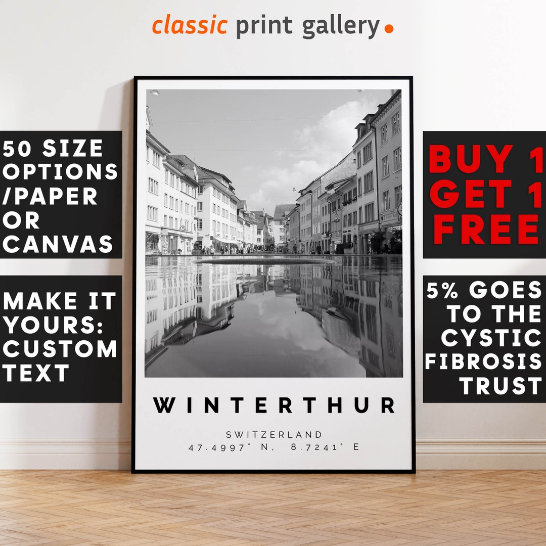 Winterthur Poster Black and White Print, Winterthur Wall Art ...