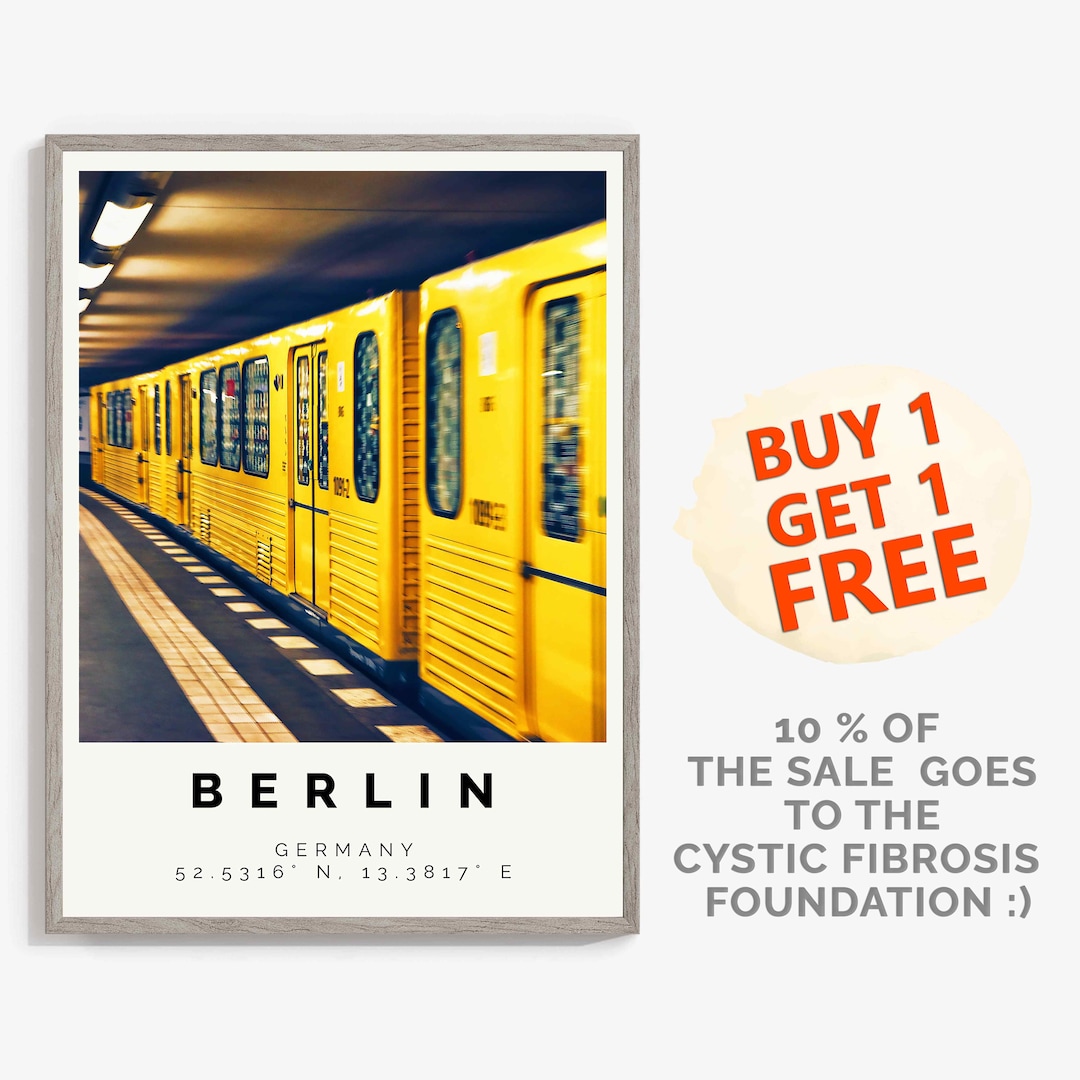 Berlin Poster Colorful Print Berlin Wall Art Berlin Photo - Etsy